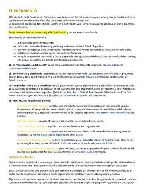 El Preámbulo Pdf Constitución Estado Política