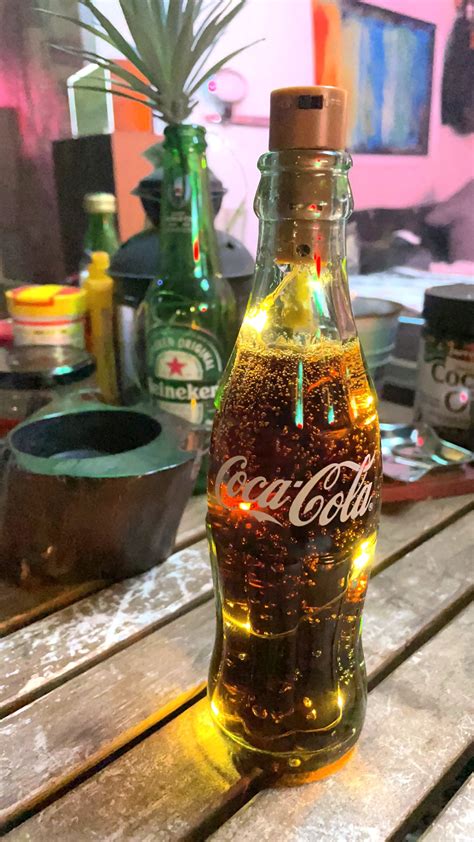 休日 Ledオリジナルボトルランプ テーブルランプ コカコーラ Cocacola コーラ瓶でのハンドメイドデスクランプ インテリア スイッチ