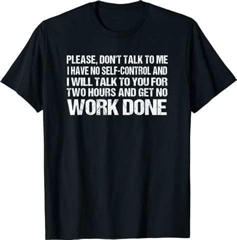 Dont Talk To Me I Have No Self Control Bartender Funny T