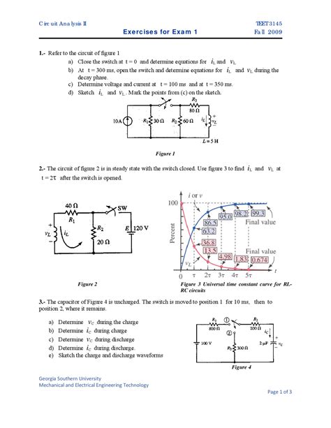 8 Problems On Introduction To Circuit Analysis Ii Exam 1 Teet 3145