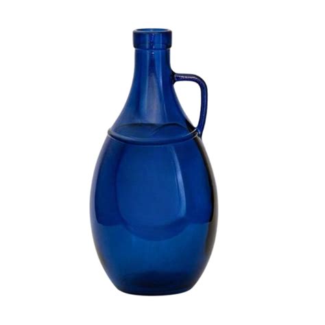Jewel Blue Handled Glass Vase Woodka Interiors
