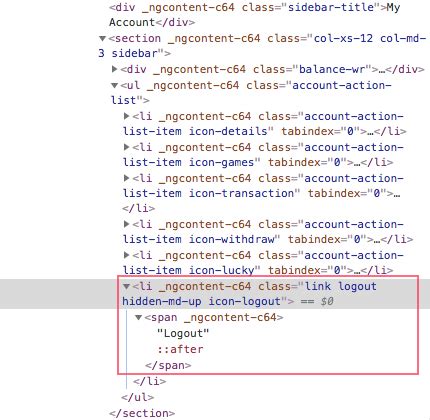 Selenium How To Click On The Element With Text As Logout As Per The HTML Through