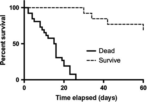 Survival Curve In The Survivor And The Non‐survivor Groups Among Download Scientific Diagram