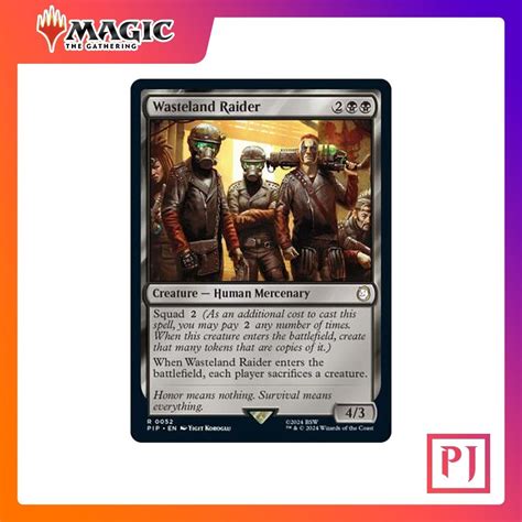 Mtg Wasteland Raider Fallout Commander Pip Black Rare Normal