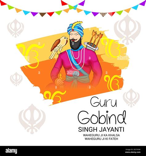Vector Illustration Of A Background For Happy Guru Gobind Singh Jayanti