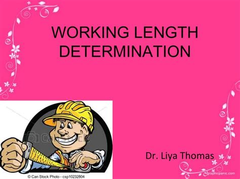 Working Length Determination Ppt