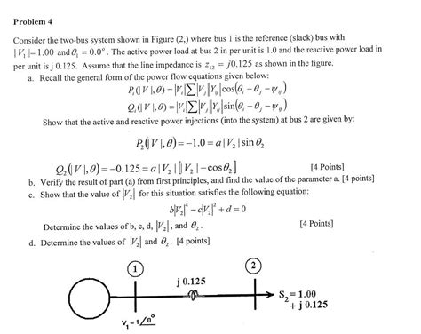 Problem Consider The Two Bus System Shown In Figure Chegg