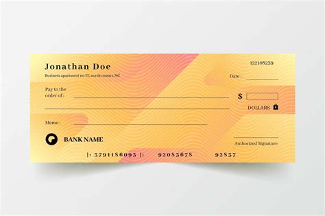 Customizable Blank Check Template