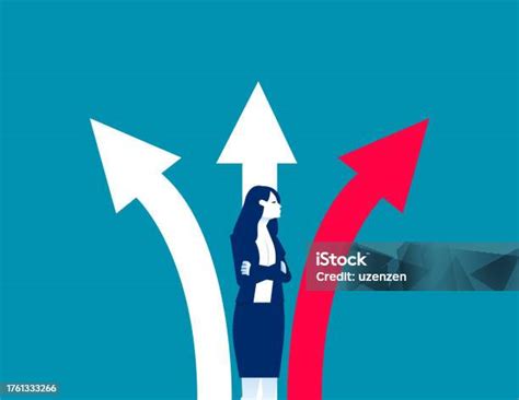 다양한 길을 가진 사업가 비즈니스 벡터 일러스트 레이 션 개념에 대한 스톡 벡터 아트 및 기타 이미지 개념 개발 결정