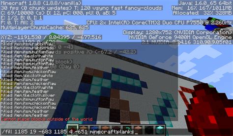 Fill Command Error Unmodified Minecraft Client Support Support