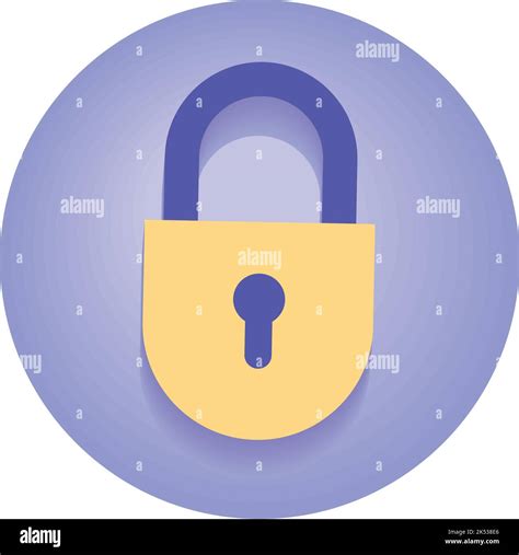 Safe Padlock Button Ui Icon Stock Vector Image Art Alamy