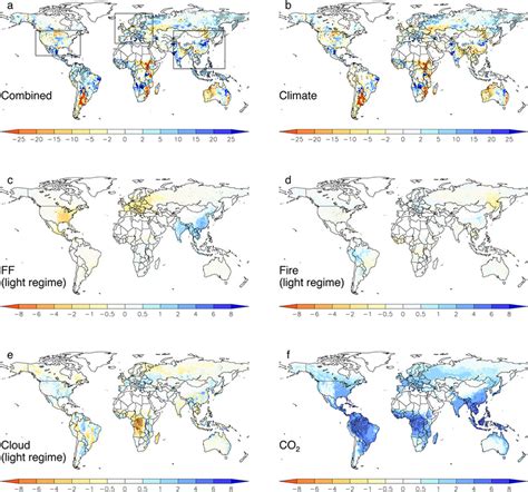 Spatial Pattern Of Linear Trends G C M2 Yr2 In Annual NPP For The
