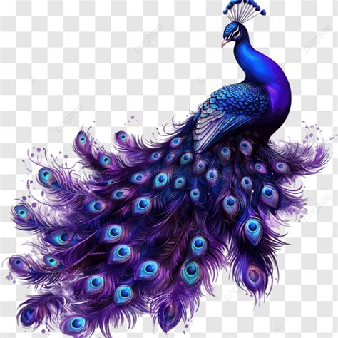 Majestic Purple Peacock With Radiant Feathers Purple Peacock Vibrant