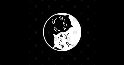 Yin Yang Cats Yin Yang Sticker Teepublic