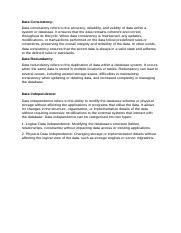 Understanding Data Consistency Redundancy And Independence In Course Hero