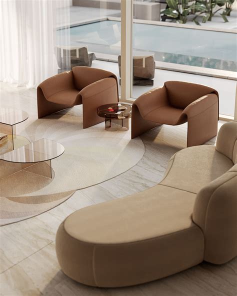 Curved Sofa Interior Design Ideas