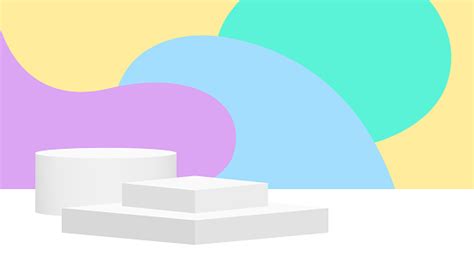 파스텔 배경에 3d 화이트 그레이 승리 챔피언 포지션을 위한 포디움 스테이지 화장품 제품 디스플레이 쇼를 위한 받침대 타원 박스 원 스탠드 모던 제품 메이크업 장소 0명에