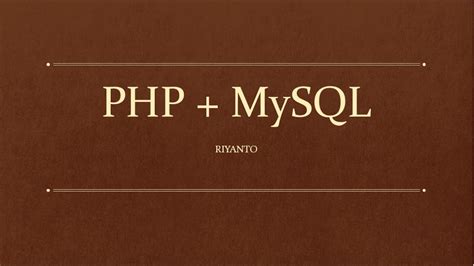 Php Mysql Youtube