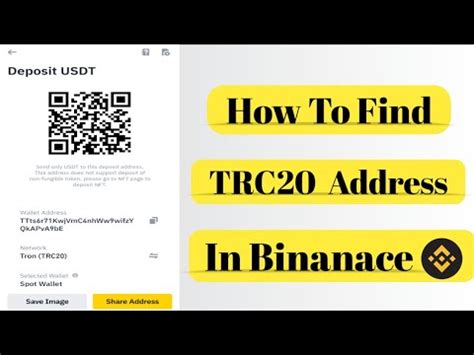 Find Trc20 Address In Binance Trc20 Wallet Address Binance YouTube