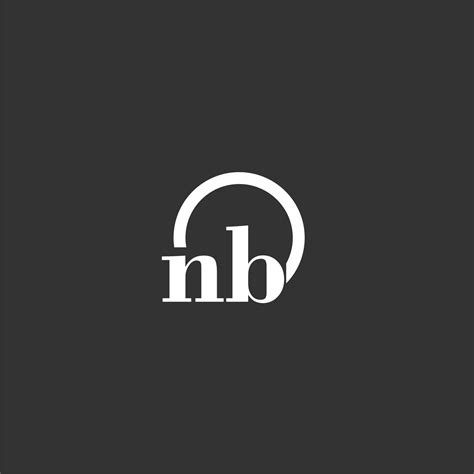 Nb Initial Monogram Logo With Creative Circle Line Design 18865249