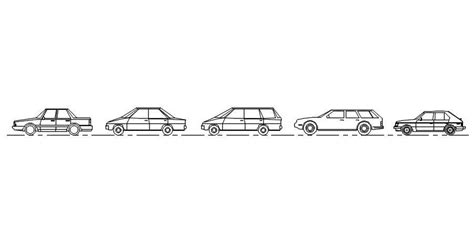 Side View Of Cars Block In Autocad 2d Dwg File Cad File