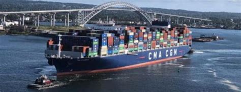 Cma Cgm Brazil Largest Container Ship To Call On Us East Coast