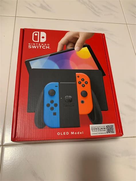 Nintendo Switch Oled Model Red And Blue Video Gaming Video Game
