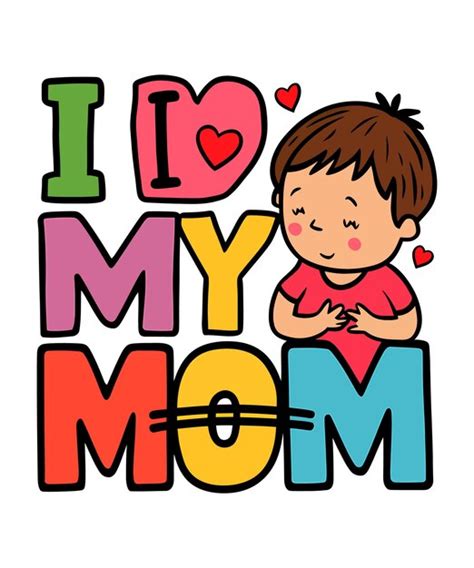 Un Cartel Para Mi Madre Con Una Madre Feliz Vector Premium
