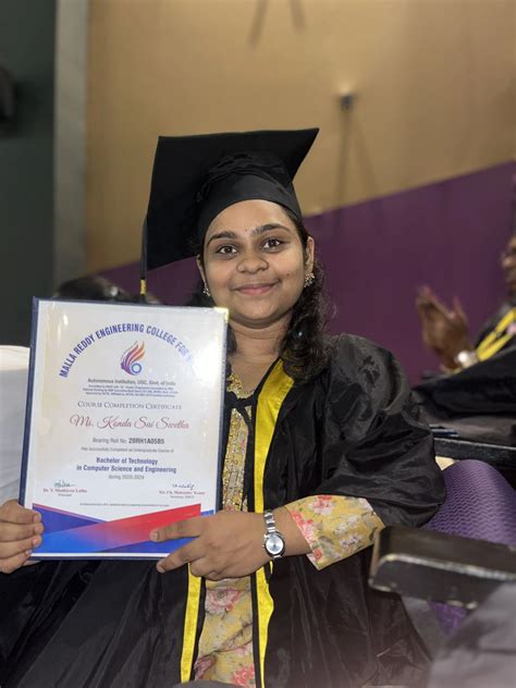 Swetha Konda On Linkedin Btechgraduate Milestone Grateful