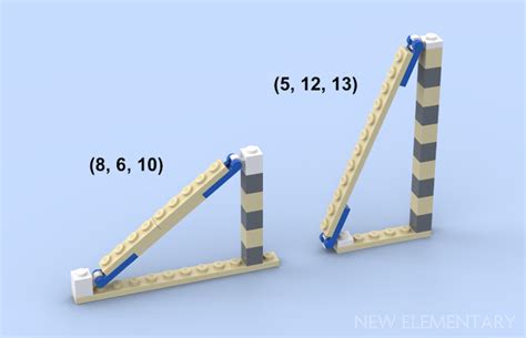 Clip Based Lego® Pythagorean Triangles Escaping The Grid New