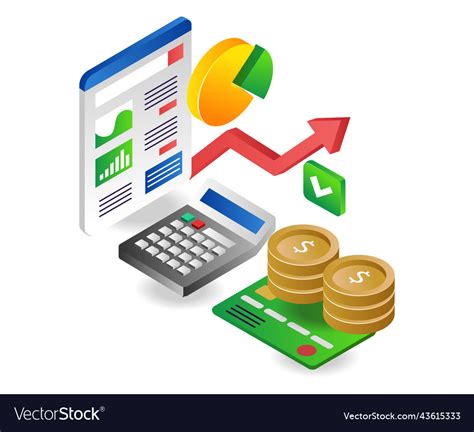 Investment Business Financial Analysis Data Vector Image