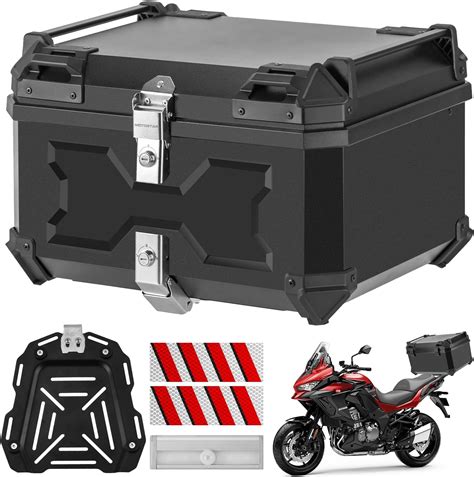 Amazon Hi Line バイク リアボックス 45l 大容量 トップケース Abs 軽量 純正同色 バイクボックス 四角 耐衝撃