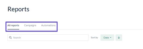 How To Sort And Search For Reports EmailOctopus Knowledge Base