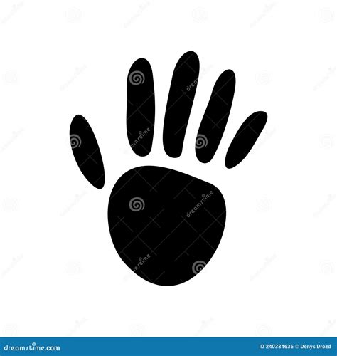 Handprint Icon Vector Hand Illustration Sign Hand Print Symbol Or