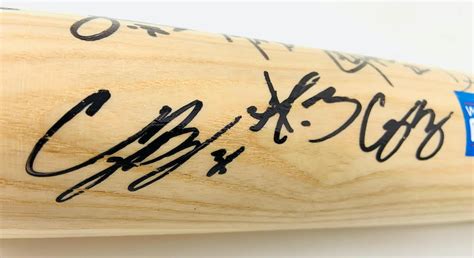 Dodgers LE 2020 World Series Champions Logo Baseball Bat Team Signed By