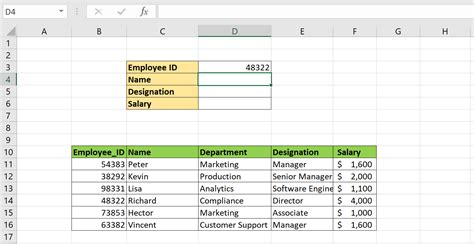 VLOOKUP Function In Excel