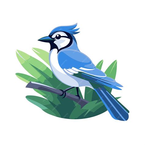Premium Vector Blue Jay Bird Isolated On White Background Vector