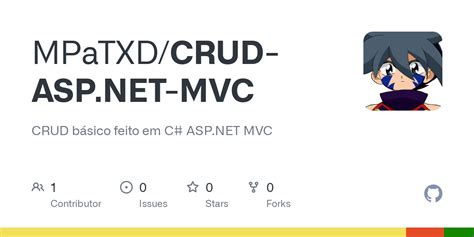 Github Mpatxd Crud Asp Net Mvc Crud B Sico Feito Em C Asp Net Mvc