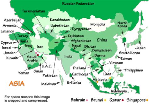 Regions Map Of Asia Asia