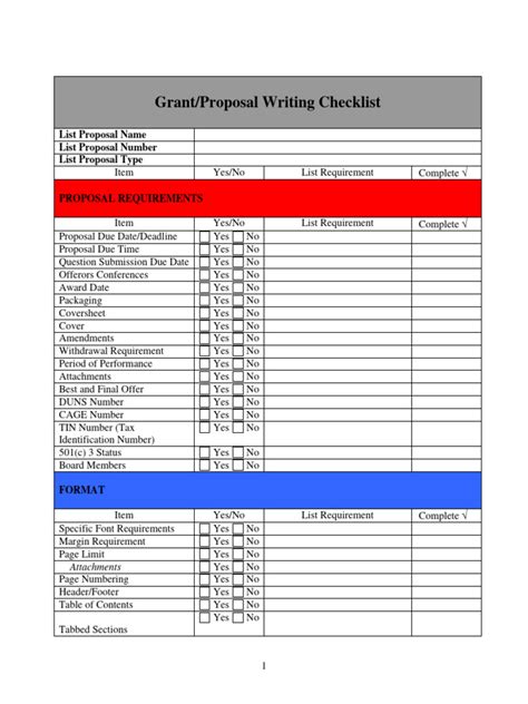 Grant Writing Rfp Checklist Pdf Grant Writing Business