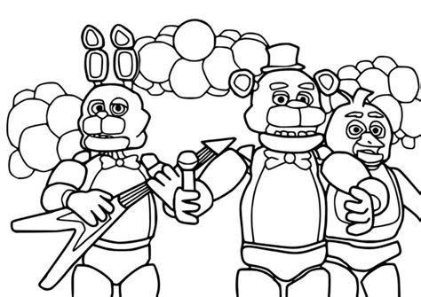 Раскраски из игры ФНАФ Fnaf Аниматроники распечатать