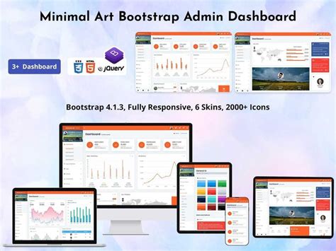 Minimal Art Responsive Bootstrap 4 Admin Dashboard WebApp Templates