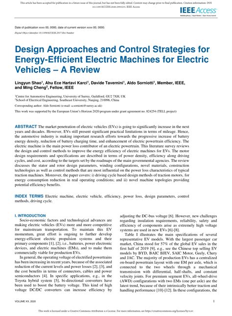 Pdf Design Approaches And Control Strategies For Energy Efficient