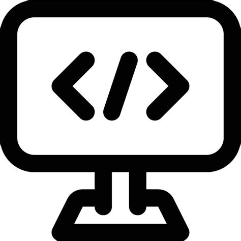 programming coding computer science outline icon 60576416 vector art