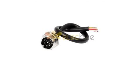 Gx16 Aviation Connector Panel Mount 8pin Straight Male With 1m Cable