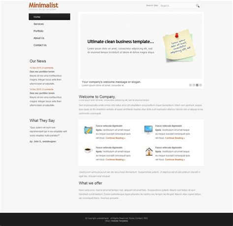 Minimalistiz Jquery Bases Fully Xhtml Css Template Php Contact Form Scriptmafiaorg