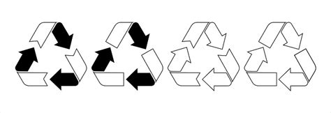 재활용재활용 아이콘 기호 세트입니다 로고 또는 기호를 재활용합니다 포장 Recyclingecology 친환경 환경 관리 기호에