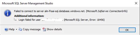 Restore Bak On Azure Sql Database Through Ssms Failed To Connect To