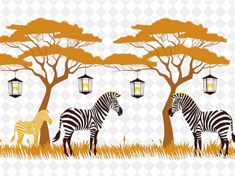 A Picture Of A Zebra And A Tree With A Zebra On It Premium Ai