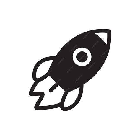 Premium Vector Rocket Icon Black